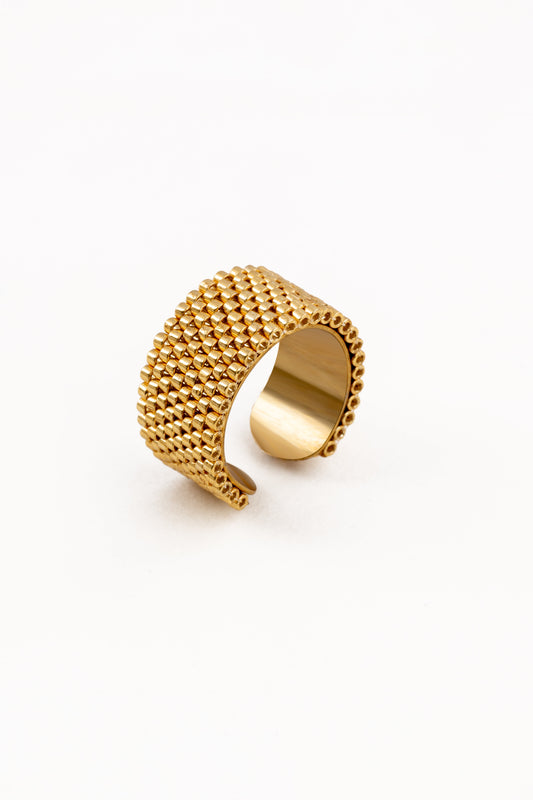 Monarch Ring – Adjustable Gold-Plated Beaded Ring for Women – Jenni and ...